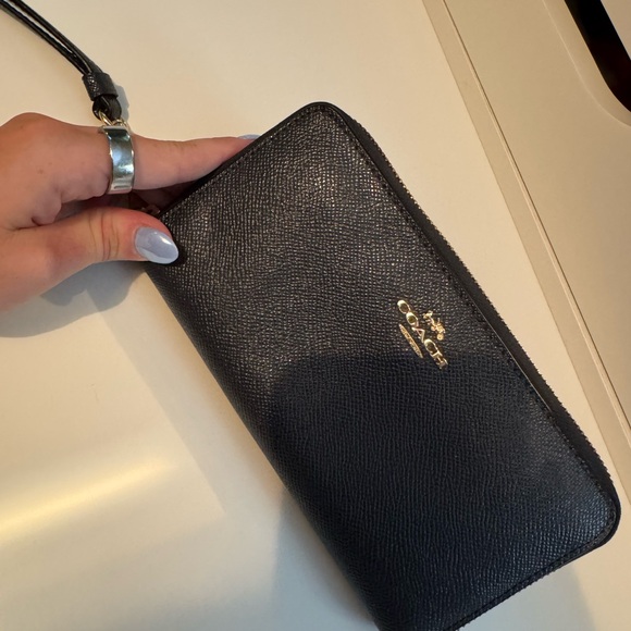 Coach | Bags | Coach Blue Wallet Compact Design | Poshmark